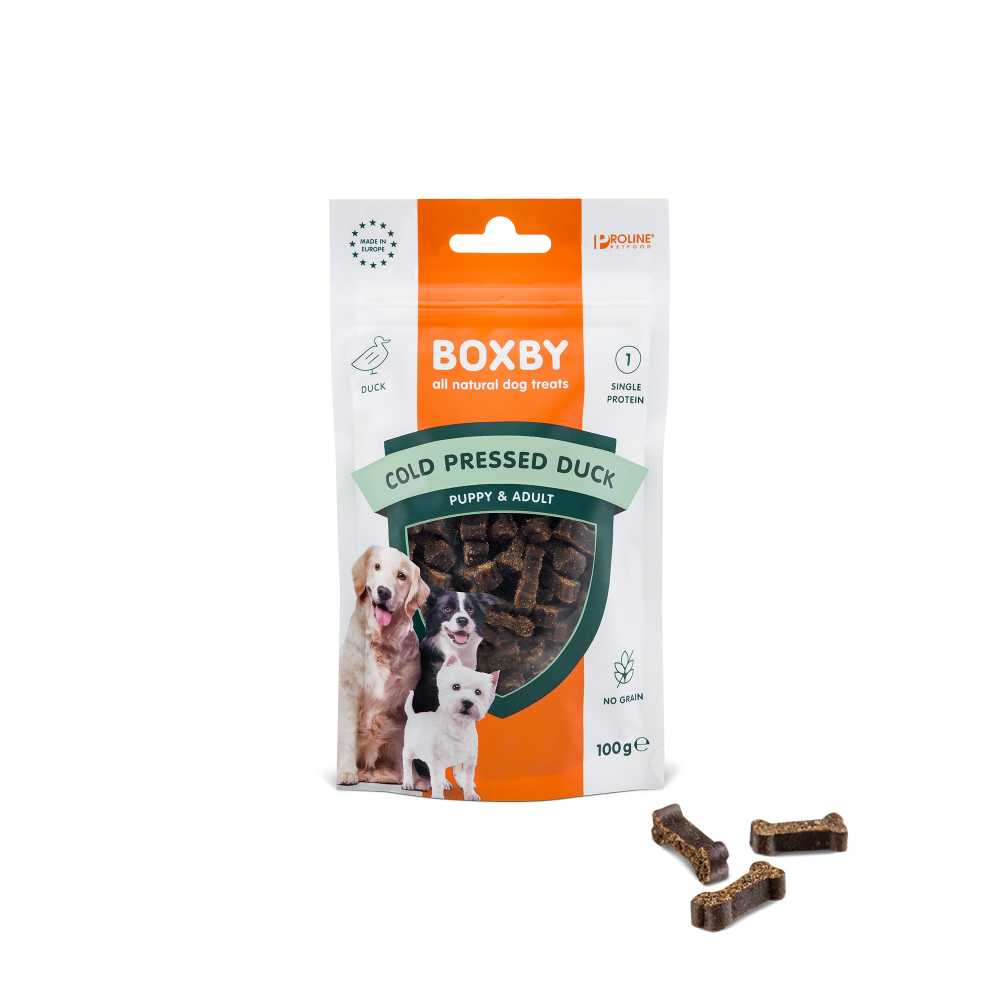 Boxby Cold Pressed poslastica za pse Puppy&Adult - Patka 100g