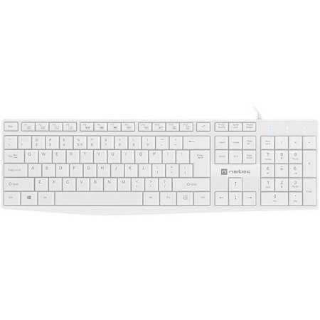 Natec Nautilus slim multimedia keyboard US, white ( NKL-1951 )