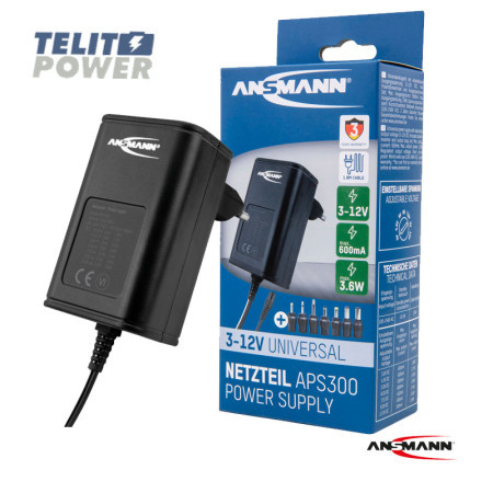 Ansmann APS 300 univerzalni AC/DC adapter 3-12V maksimalno 600mA ( 4149 )