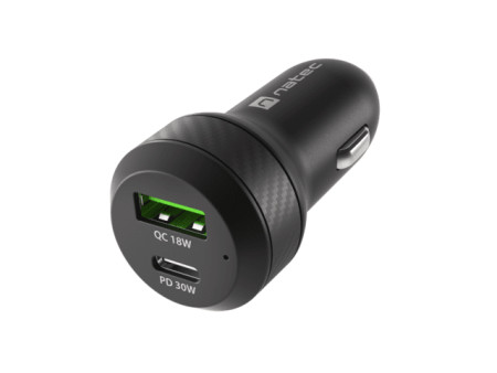 Natec Coney 30W, dual-port car charger black ( NUC-1980 )