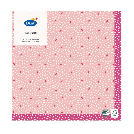 DUNI SALVETE RICE PINK 33X33