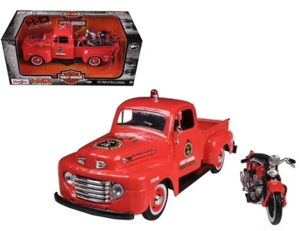 MAISTO 1:24 HARLEY DAVIDSON PICK-UP W/1:24 MOTOR 32191