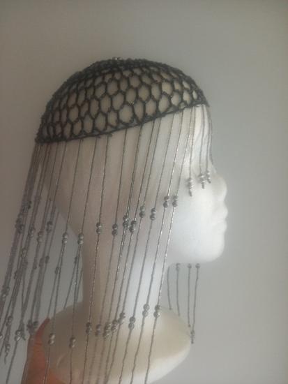 1920s pearl hair cap