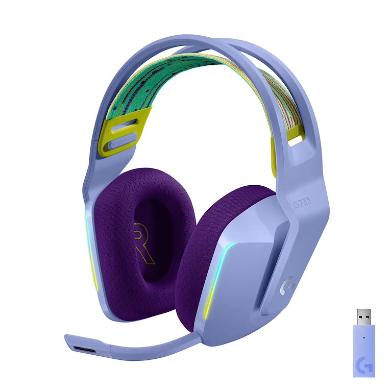 Logitech G G733 Slušalice sa mikrofonom Trake preko glave Jorgovan
