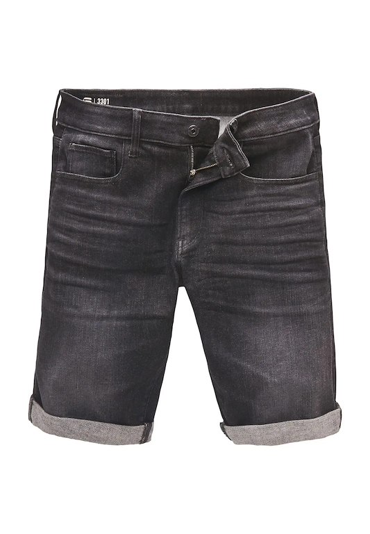 G-STAR Muške bermude JEANS 3301 SLIM crne