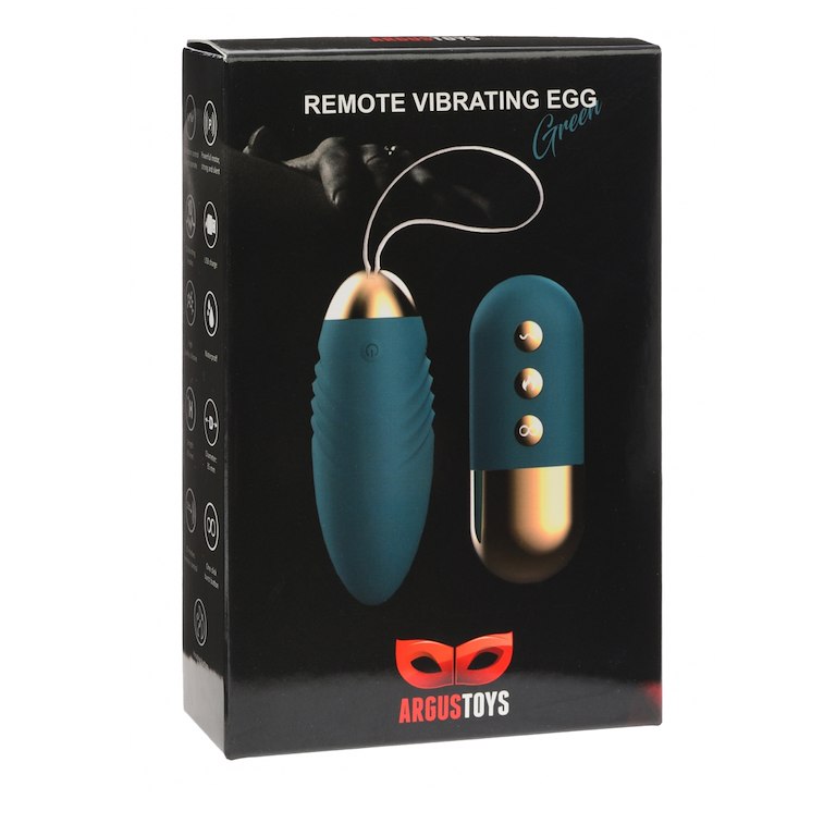 Remote vibrating heating egg green