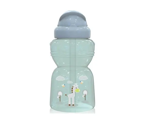 LORELLI Sportska flašica za bebe sa slamčicom Animals 325 ml zelena