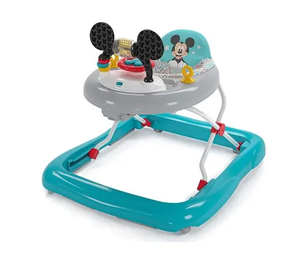 KIDS II Bright Stars Dubak za bebe Disney Tiny Trek Original Bestie tirkizno-sivi