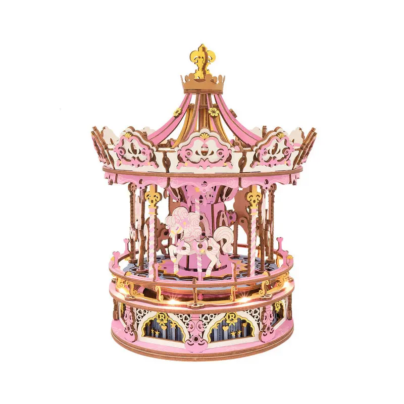 ROBOTIME 3D puzle Romantic Carousel Dream Version braon