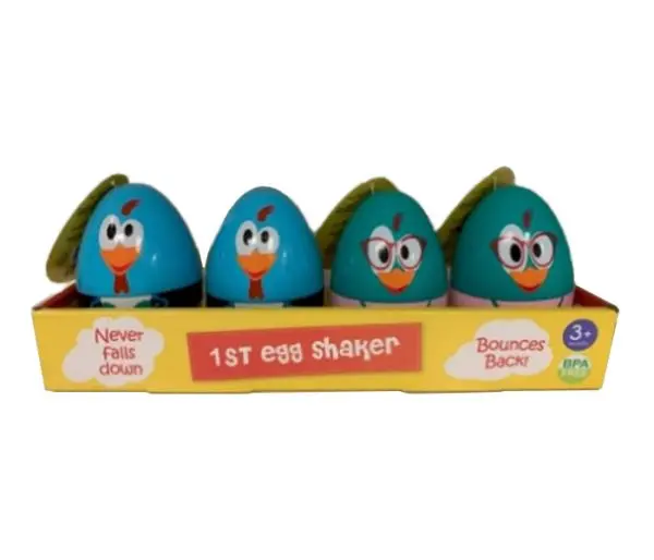 INFUNBEBE Igračka za bebe Egg Shaker 4/1 plava