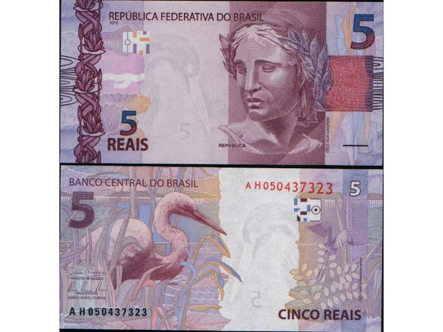 Brasil 5 Reais 2010 UNC.