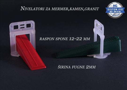 Nivelatori za kamen mermer granit visine 12-22mm