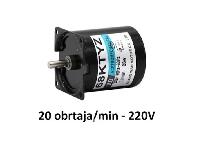 Elektromotor sa reduktorom - 220V - 20 obrtaja - 28W