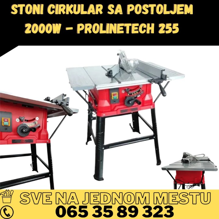 Stoni cirkular sa postoljem 2000W - ProLineTech 255