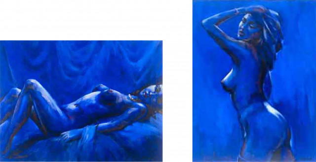 Lorena, dve uramljenea slike dimenzije 40x50cm svaka