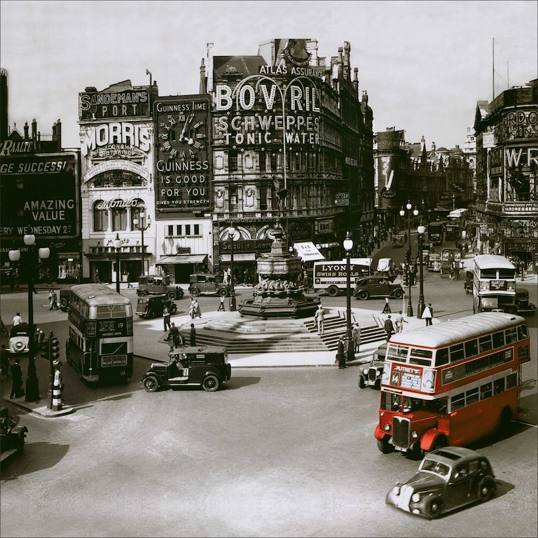 London piccadilly circus, uramljena slika 70x70cm