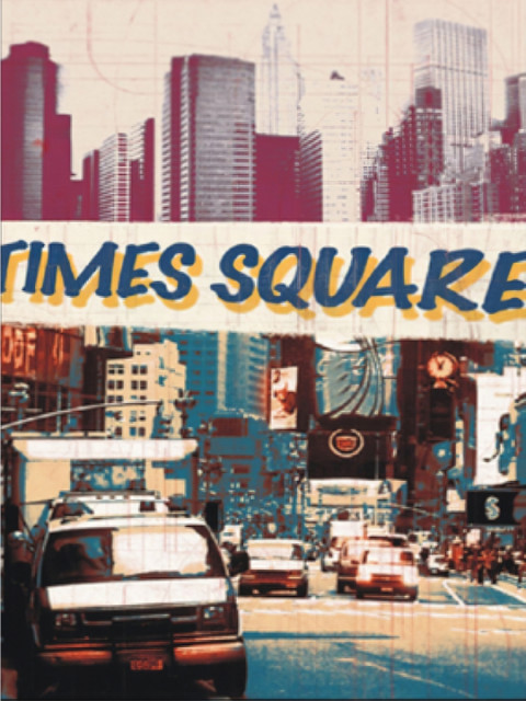Times Square New York , uramljena slika 60x80cm
