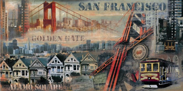 San Francisco, uramljena slika 30x70cm i 50x100cm