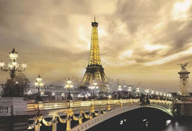 Eiffel tower, uramljena slika 70x100cm
