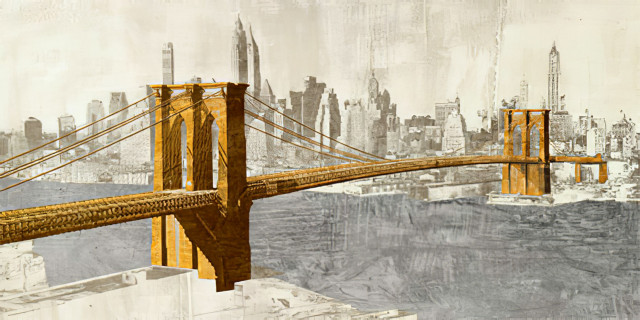 Brooklyn bridge New York,, uramljena slika 50x100cm