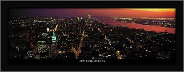 New York City, uramljena slika 35 x 100 cm