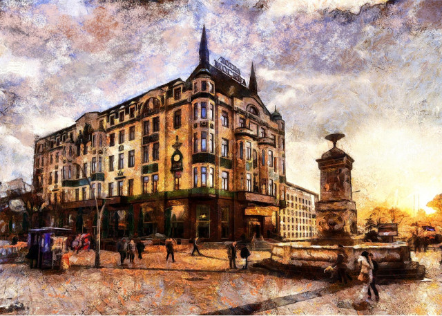 Hotel Moskva, uramljena slika 50x70cm