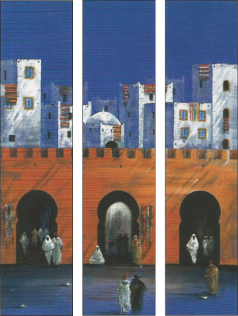 Medina, uramljena slika komplet od tri slike, 23x100cm svaka