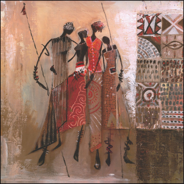 African festival, uramljena slika 70x70cm