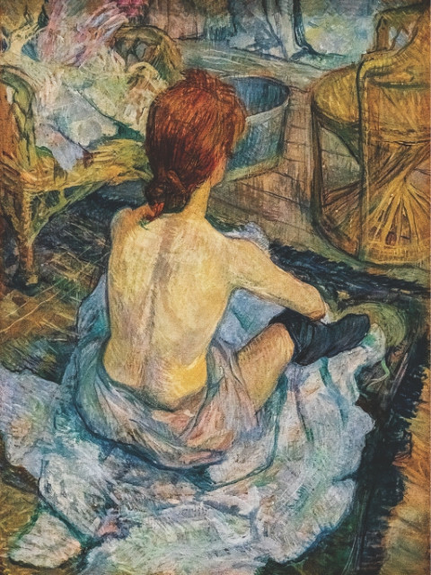 Woman at her toilet - Toulouse-Lautrec, uramljena slika 40x50cm i 50x70cm