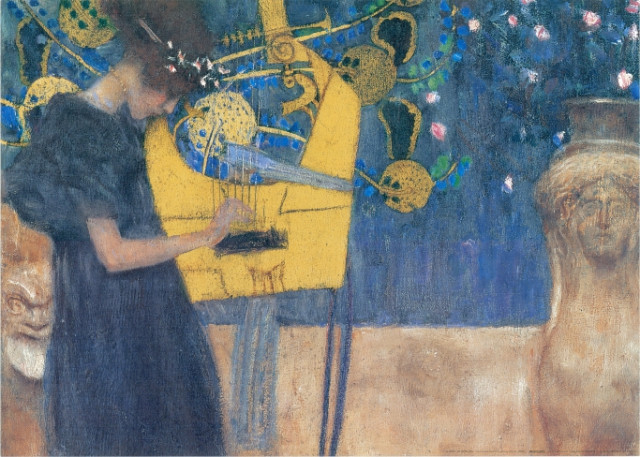 Die musik 1895, Gustav Klimt, uramljena slika 50x70cm