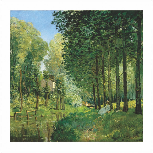 Alfred Sisley, Le repos au bord du ruisseau 1878, uramljena slika 60x60cm