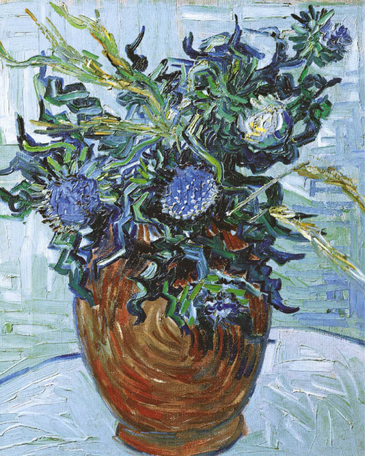 V. Gogh, bouquet de chard ns, uramljena slika 40x50cm