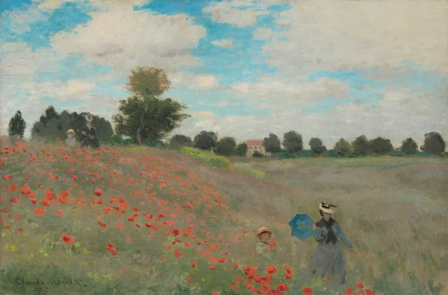 Claude Monet, Poppies At Argenteuil (1873.) uramljena slika 50x70cm