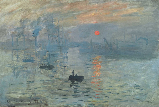 Claude Monet, Impression soleil levant, uramljena slika 50x70cm