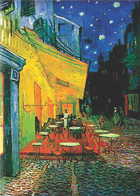 Cafe Van Gogh, uramljena slika 70x100cm