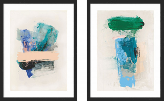 Art abstract, dve uramljene slike 30x40cm i 40x50cm svaka