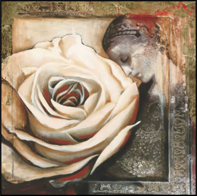 Rose of love 2, uramljena slika 70x70cm