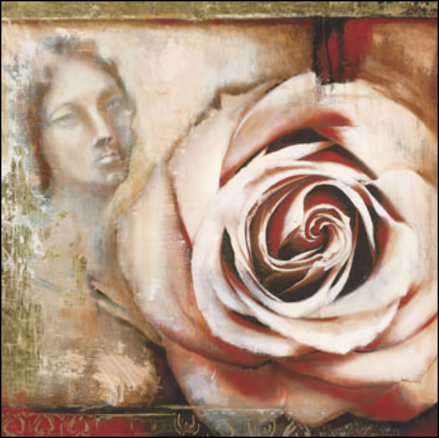 Rose of love 1, uramljena slika 70x70cm