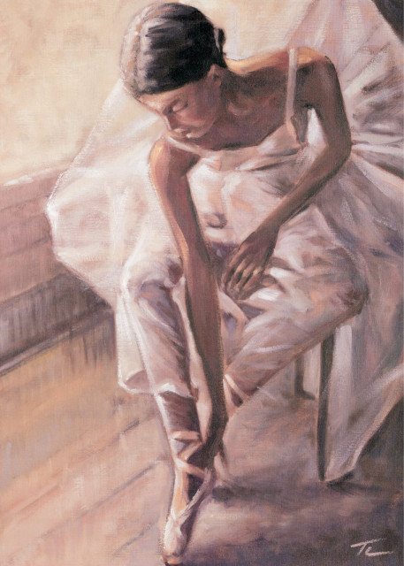 Balerina , uramljena slika 60x80cm