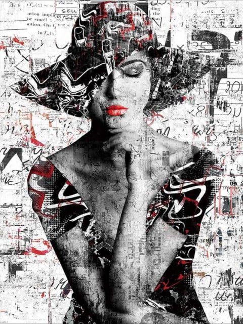 Gina, uramljena slika 30x40cm , 40x50cm i 50x70cm