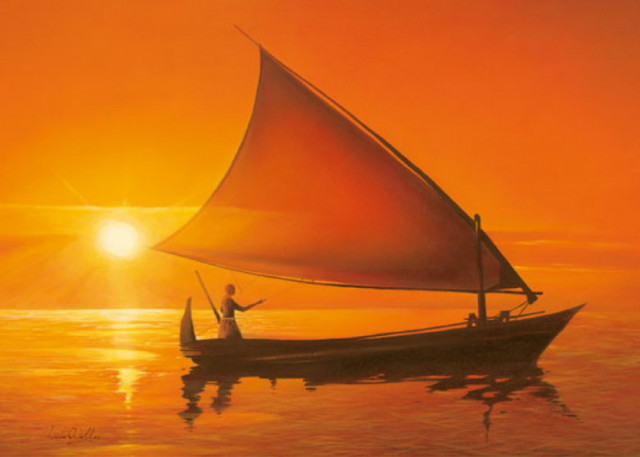 Zanzibar, uramljena slika 50 x 70 cm