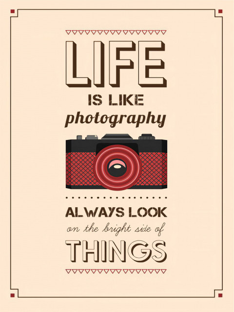 Poster Life is like photography, uramljena slika 30x40cm i 40x50cm