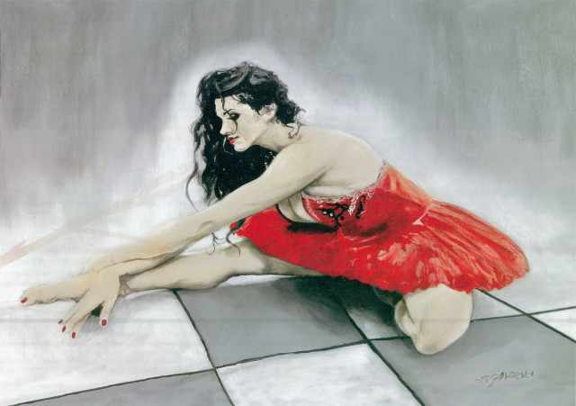 Balerina, uramljena slika 70x100cm