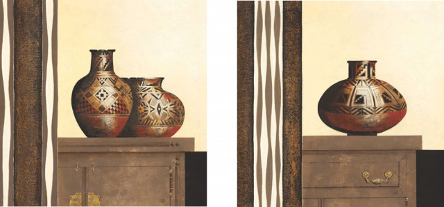 Tocapu, uramljena slika 50x50cm komplet od dve slike