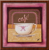 Cafe, uramljena slika 30x30cm