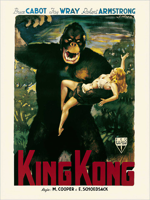 King Kong stari poster, uramljena slika 30x40cm