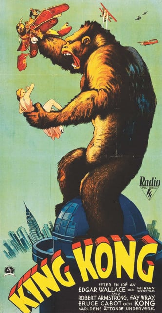 King Kong stari poster 1933. , uramljena slika 50x100cm