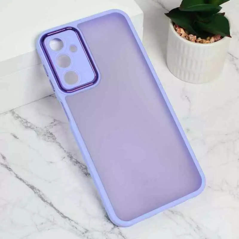 Maska Shining Camera za Samsung Galaxy A24 4G ljubicasta