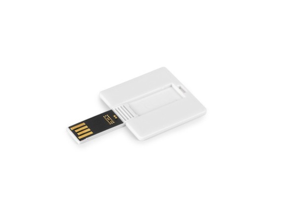 QUBE CARD, USB FLASH MEMORY, 4GB, WHITE