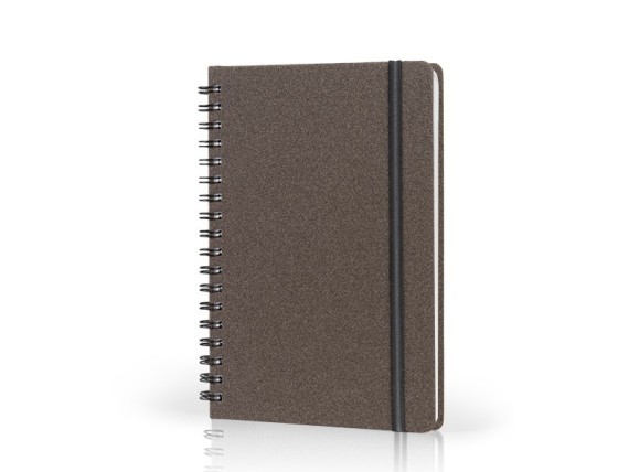 MELBURN, B5 FORMAT SPIRAL NOTES, BROWN